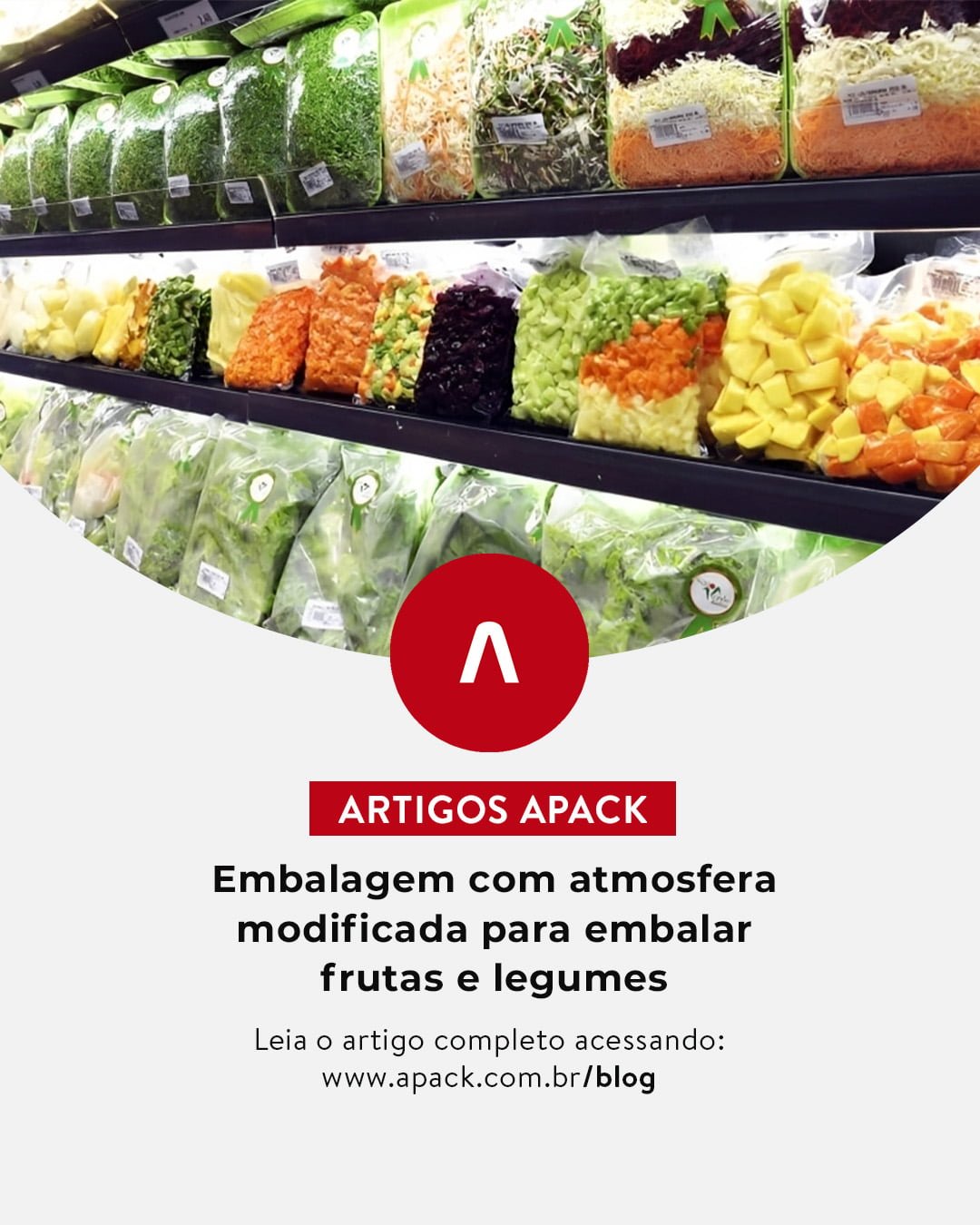 Embalagem com atmosfera modificada para embalar alimentos